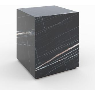 Rendez-Vous Déco Rendez-vous Déco - Table dappoint effet marbre noire - lison