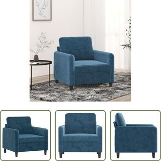 vidaXL vidaXL Sitzplatz - Sessel Blau 60 cm Samt