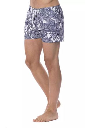 Roberto Cavalli Light Blue Polyester Men Swimwear Clothing