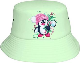 Generic Mode Chapeau de Pêcheur Pingouin Mignon Portant Chapeaux de Soleil de Plage Pliable Bobs Homme pour Voyage Golf Camping