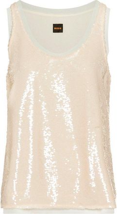 HUGO BOSS Blusentop Illettes Premium Damenmode mit Pailetten