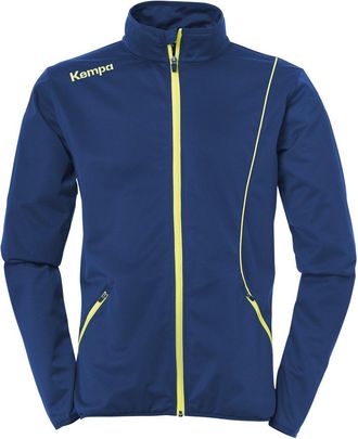Kempa Herren Curve Classic Jacke, Deep Blau/Fluo Gelb, 116