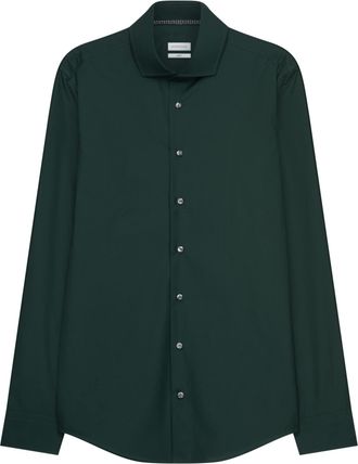 Seidensticker Herren Slim Fit Langarm Popeline Hemd, gr&uuml;n, 36