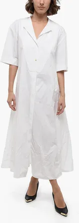 Jil Sander Flared Cotton Poplin Shirtdress with Hidden Button Closure Jil Sander