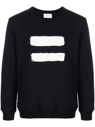 Ports V Sweatshirt mit Slogan-Print - Schwarz