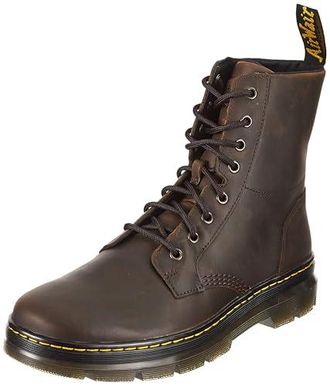 Dr. Martens Mixte Combs Leather Bottes Tendance, Cheval Fou Marron foncé, 43 EU