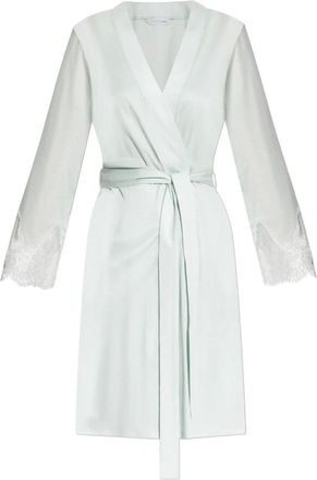 Hanro Femme, Vêtements de nuit et de détente, Bleu, Taille: 42 FR Peignoir Melia