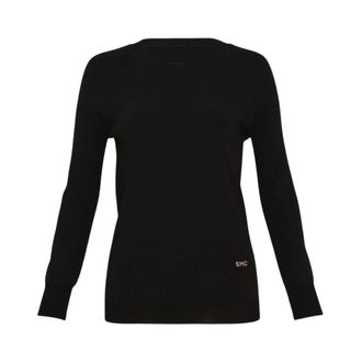Stella McCartney Langarm-Strickoberteil aus Kompaktstrick - - Knitwear - Damen - Schwarzk - S