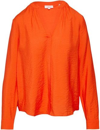 s.Oliver Langarmbluse Bluse Strukturierte Bluse aus Viskosemix