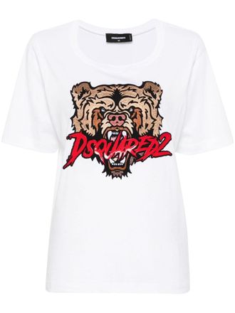 Dsquared2 t-shirt à logo imprimé - Blanc