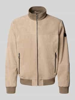 Joop Lederjacke aus Ziegenvelours mit Stehkragen Modell Byll