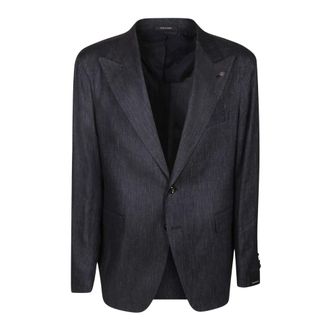 Tagliatore Taillierter Schnitt. Leinen-Viskose. - - Jackets - Herren - Blau - XL