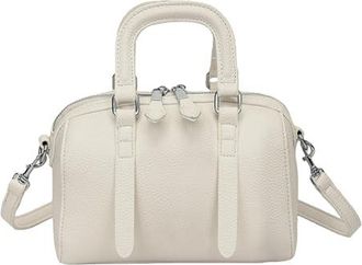 Generic Sac &agrave; bandouli&egrave;re en cuir synth&eacute;tique pour femme, sac &agrave; main polyvalent pour le travail, le shopping, les voyages, lautomne, blanc, 16.14x9.84x5.12inc