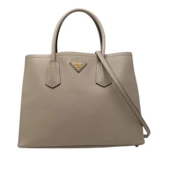 Prada Pre-owned Sac Double Saffiano Cuir 2-en-1 - Femme - Pre-owned - Beige - Taille: ONE Size