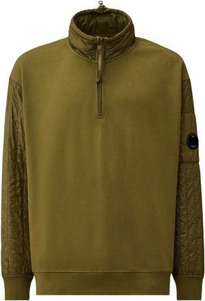 C.P. Company C.p. Company, Homme, Sweatshirts et sweats &agrave; capuche, Vert, Taille: M 652 Sweat Demi-Zip