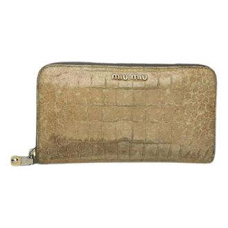 Miu Miu Portefeuille Vintage Pre-owned - Femme - Pre-owned - Beige - Taille: ONE Size