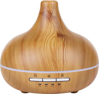 Grundig Grundig Aroma Diffuser Luftbefeuchter 300ml - Elektrischer Duftöl Diffuser Mit LED-Licht und Timer - Diffusor Für Ätherische Öle - Ohne Kabel - Bamboo