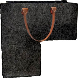 Generic Treppenkorb mit Griffen schwarzer Filzk&ouml;rbe K&ouml;rbe Treppenlager f&uuml;r Holztreppen, K&ouml;rbe, K&ouml;rbe