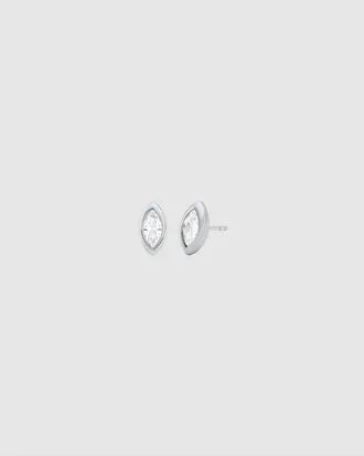 Michael Kors boucles doreilles puces marquise serties clos en argent-Argent&eacute;