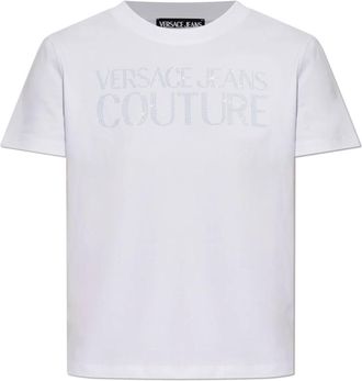Versace Jeans Couture Femme, Tops, Blanc, Taille: 40 FR T-shirt &agrave; sequins scintillants