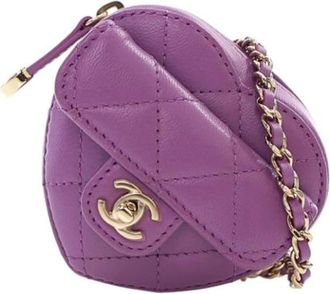 Chanel unisex, Pre-owned, Violet, Taille: ONE Size Mini Sac Bandouli&egrave;re Pre-owned