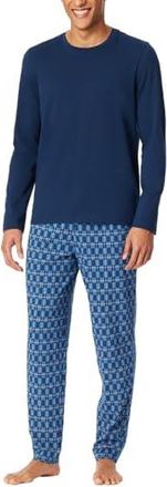 Schiesser Ensemble Pyjama Long pour Homme Ensemble Pyjama Bleu fonc&eacute;_180249, 48, Bleu fonc&eacute; 180249, 50