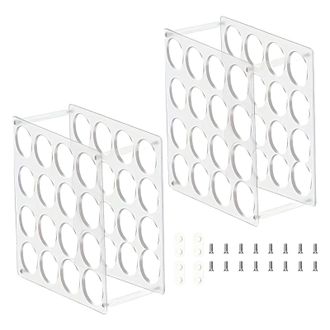 Generic Papierhalter - Handwerklicher Organizer, 9,8 x 9,8 Zoll, Acryl-Multi-Slot-Halterung, 16-Loch-Rack mit Sichtzugangs-Design | Effiziente Desktop-Einheit
