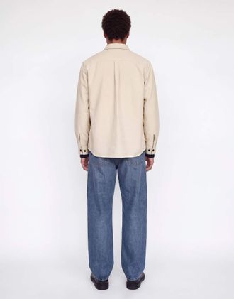 Jack & Jones Bluivy chemise &agrave; manches longues coupe relaxed fit &agrave; col italien jaune-Marron