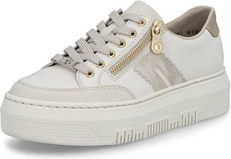 Rieker Damen Low-Top Sneaker M1912, Frauen Halbschuhe,Freizeitschuhe,Turnschuhe,Laufschuhe,stra&szlig;enschuhe,Strassenschuhe,Weiss (80),37 EU / 4 UK
