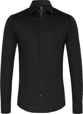DeSoto Herren Jerseyhemd Kent-Kragen - B&uuml;gelfrei, 21028-3-081, schwarz, 3XL
