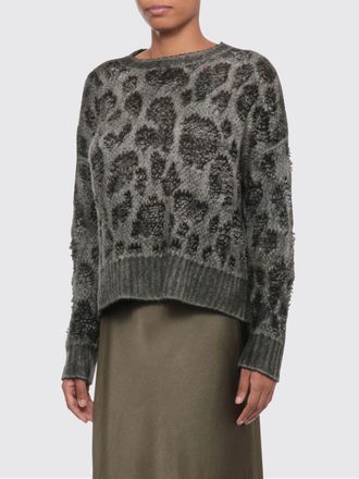 Avant Toi Pullover mit Animal-Print und Rundhalsausschnitt aus Kaschmirmischung