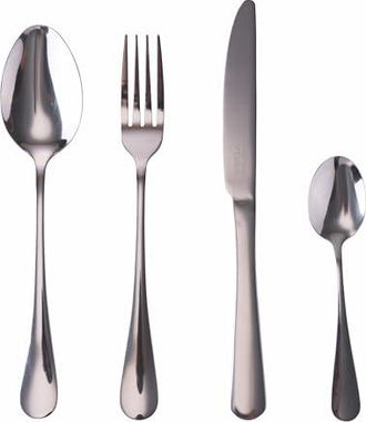 Galileo Casa Besteck-Set aus Edelstahl, silberfarben, 16-teilig