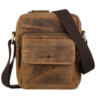 Greenburry Vintage Travel Umh&auml;nger Ledertasche braun