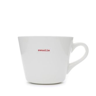 Keith Brymer Jones Word Range Sweetie Bucket Becher, 0,35 L, weiß