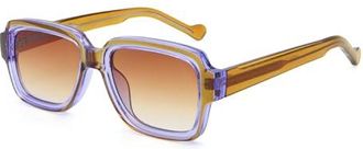 Generic Lunettes De Soleil &Agrave; Monture Carr&eacute;e Vintage For Hommes Et Femmes, S&eacute;ance Photo De Vacances &Agrave; La Plage, Shopping(Orange)