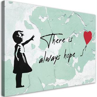 Feeby Bilder 120x80 cm M&auml;dchen mit Ballon Rost 1 tlg Modern Vlies Wandbilder Leinwandbilder Bild auf Leinwand Kunstdruck Wand Wanddeko Design Flur B&uuml;ro K&uuml;ch