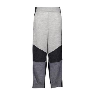 Stella McCartney Graue Gestrickte Farbblockhose - - Trousers - Damen - Grau - S