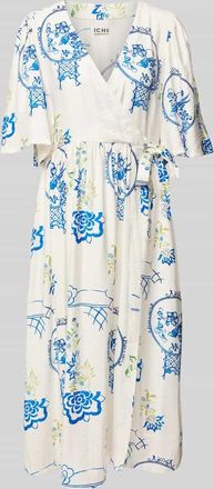 Ichi Wickelkleid aus Viskose-Mix mit Leinen-Anteil Modell LUCIE