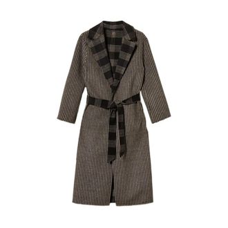 Twinset Wendemantel aus doppeltem Wollstoff - - Coats - Damen - Braun - XL