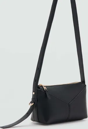 Mango Sac bandouli&egrave;re rectangulaire noir - Femme - Taille unique - MANGO