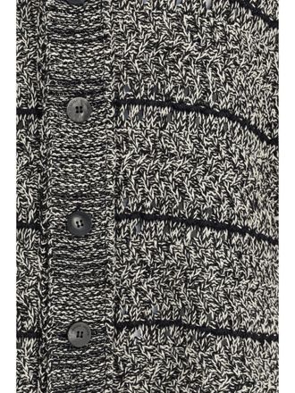 Roberto Collina Mens Moulin&eacute; Knit Shirt Black-Ecru Mouli Cotton Black/ecru