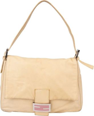 Fendi Crossbody Bags - Fendi Beige Leather Baguette Mamma Handbag - Gr. unisize - in Beige - f&uuml;r Damen