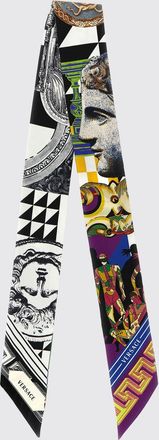 Versace Bandeau-Schal aus reiner Seide mit durchgehendem Grafikdruck
