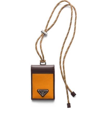 Prada Kartenetui mit Logo - Orange