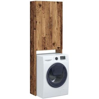 vidaXL Vidaxl - Meuble pour machine &agrave; laver vieux bois 64x25,5x190 cm 185553