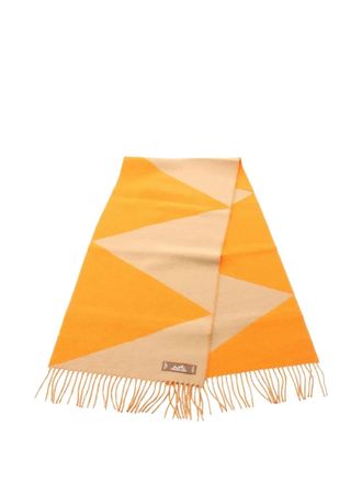 Hermès écharpe en cachemire à motif zigzag (années 2020) - Orange