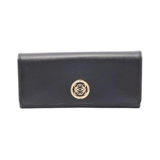 Loewe Portefeuille long bifold Anagram en cuir pr&eacute;-poss&eacute;d&eacute; - Femme - Pre-owned - Noir - Taille: ONE Size