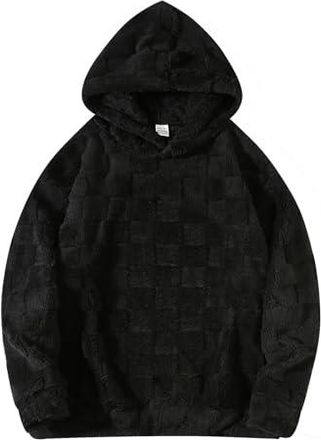 Generic Sweat a Capuche Homme Hooded Sweatshirt Sweats &agrave; Capuche Long Manches Hiver pour Hommes Pull Casual Solide Couleur en Laine pour lHiver