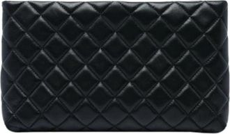 Chanel Pre-owned Gesteppte Lammleder Clutch - - Pre-owned - Damen - Schwarzk - ONE SIZE