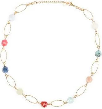Au Printemps Paris Collier avec pierres de gemmes